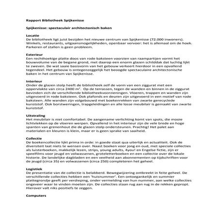 Rapport spijkenisse def | DOC