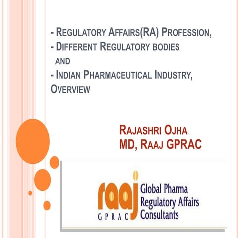 Ra profession diff ra bodies indian pharma scenario_31st oct-2010 ...