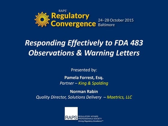 FDA 483 observations in the lab | PPT