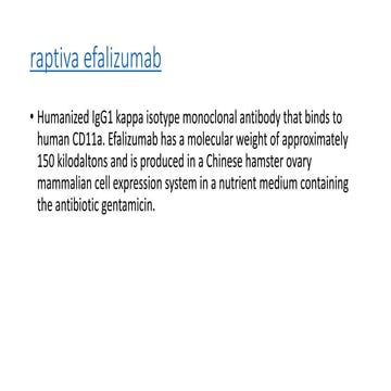 Raptiva efalizumab | PPTX