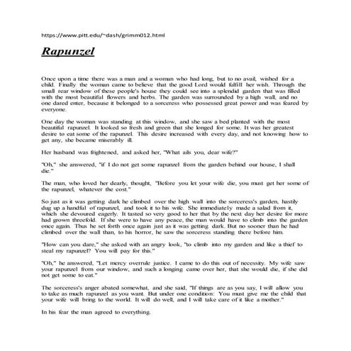 Rapunzel | PDF