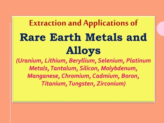Rare Metals | PPT