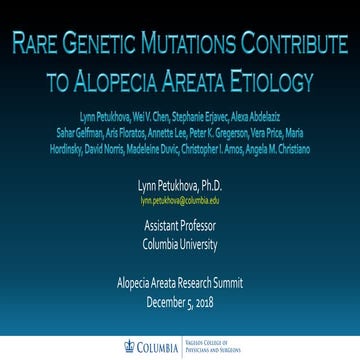 Rare Genetic Mutations Contribute to Alopecia Areata Etiology | PDF