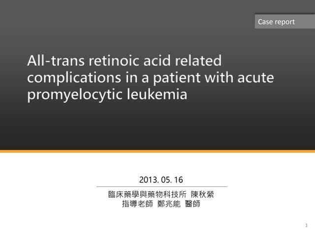Acute Promyelocytic Leukemia (APML) .pptx