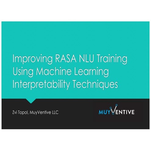Rasa NLU and ML Interpretability | PDF