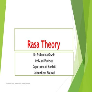 Theories of rasa interpretation presentattion | PPTX