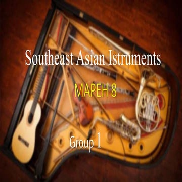 south east asia instruments grade 8 | PPT