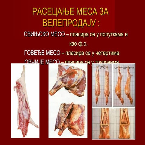 Rasecanje i kategorizacija svinjskog mesa | PPT
