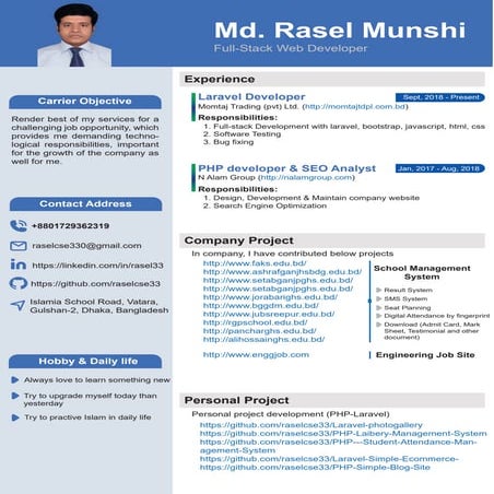 Rasel web developer | PDF | Web Development | Internet