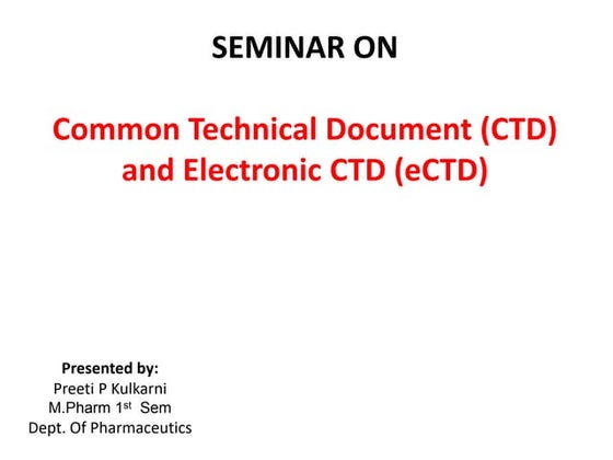 CTD and eCTD | PDF | Pharmaceutical Drugs | Medical Health