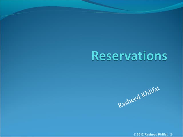 Hotel Room Reservation Process | PPTX