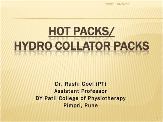 Therapeutic Heat: Contraindications and Precautions | PPT