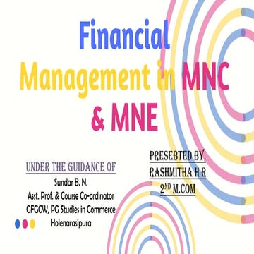Financial Management in MNC & MNE | PPTX