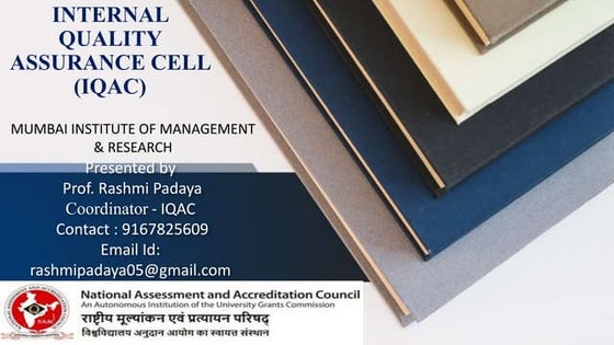 NAAC Visit Presentation of Internal Quality Assurance Cell | PPT