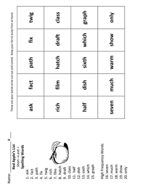 4th grade spelling_words_master_list | PDF | Homework and Study | Education