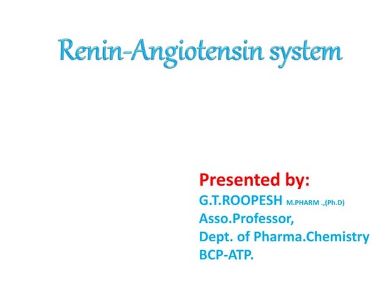 Renin angiotensin aldosterone system | PPTX | Heart and Cardiovascular ...