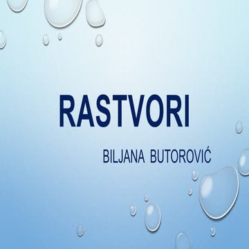 Rastvori | PPTX