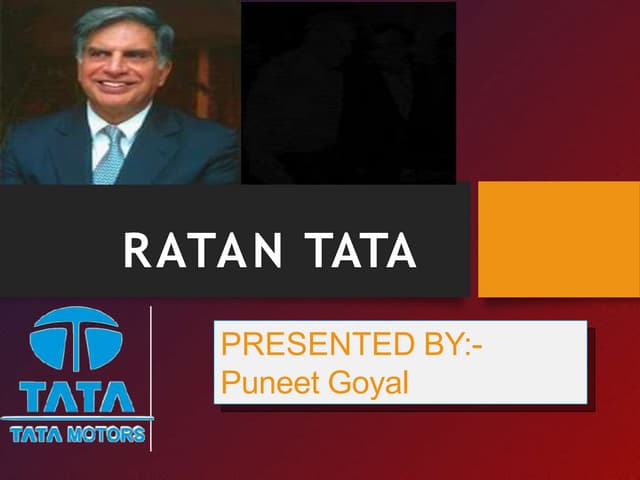 A true leader mr. ratan tata | PPTX