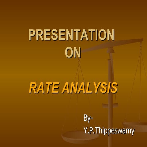 Rate Analysis Site Meeting | PPT | Commodities | Economy