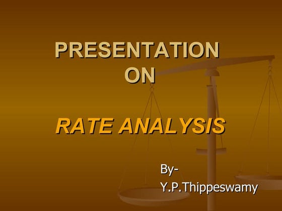 Analysis of rates | PPTX