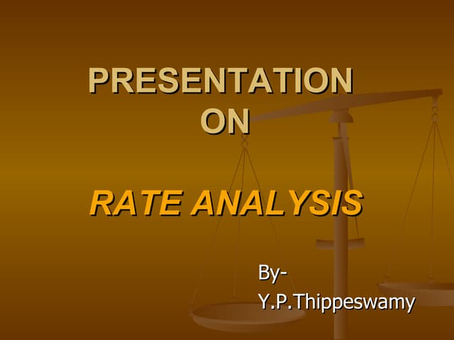 Analysis of rates | PPTX