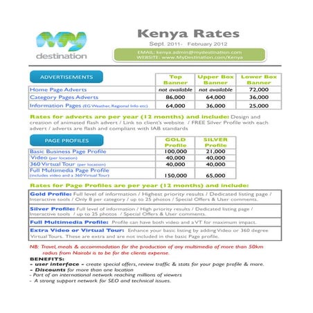 Rate Card 2012 | PDF