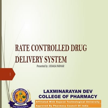 RATE CONTROLLED Dds by jig.pptx m pharm 2nd sem . | PPTX