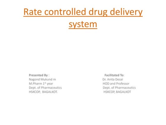 Mechanism of drug release by pd | PPTX | Chemistry | Science