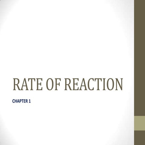 Rate of reaction | PPT