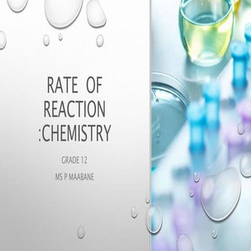 GRADE 12 RATE OF REACTION LESSON SLIDES | PPTX