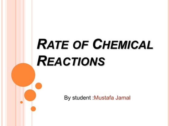 Factors affecting the rate of chemical reaction | PPT