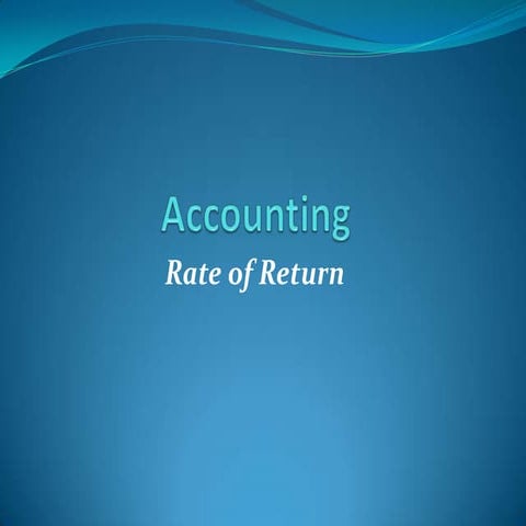 Rate of return | PPTX