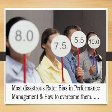 Rater bias in Performance Management | PPTX