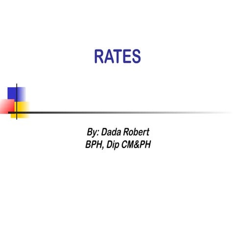 Rates calculation in relation to epid.ppt | Pregnancy | Reproductive Health