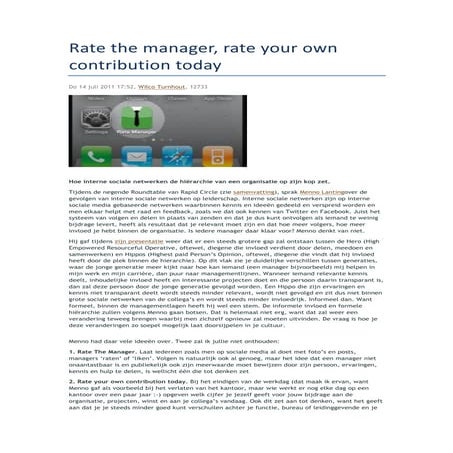Rate the manager | PDF