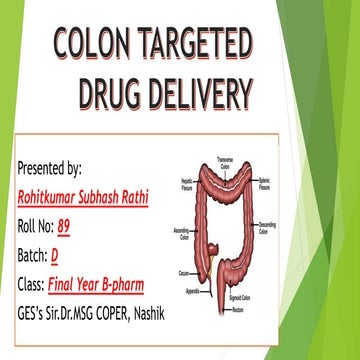 COLON TARGETED DRUG DELIVERY | PPTX