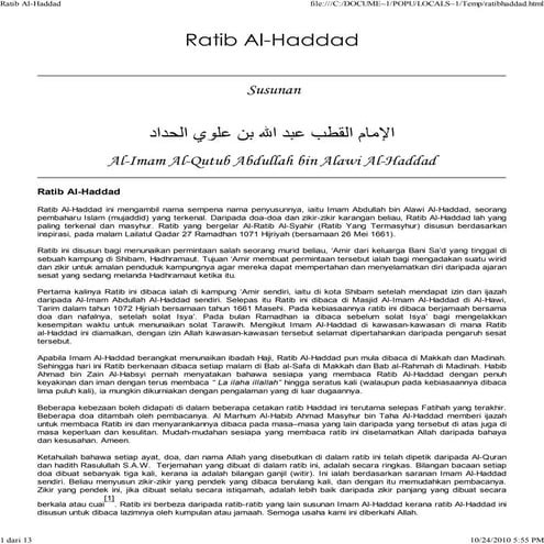 Ratib al-haddad | PDF
