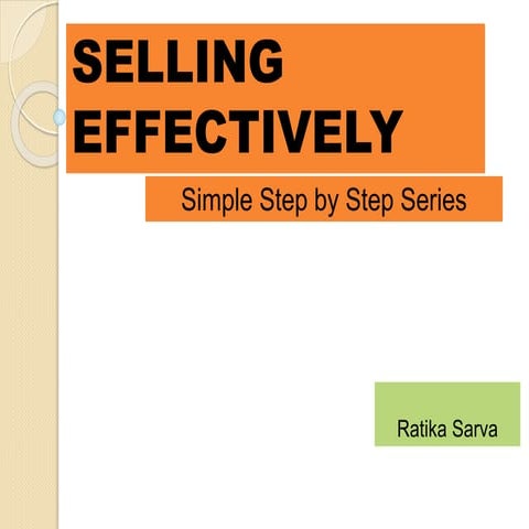 Selling Effectively | PPTX