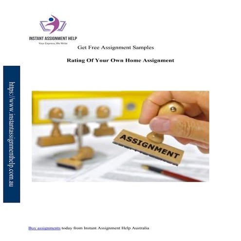 Rating of your own home assignment | PDF