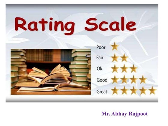 Rating scale : A Tool of Evaluation | PPT
