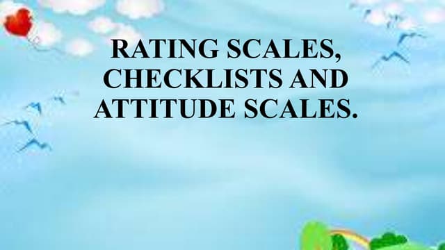 Rating scale : A Tool of Evaluation | PPTX