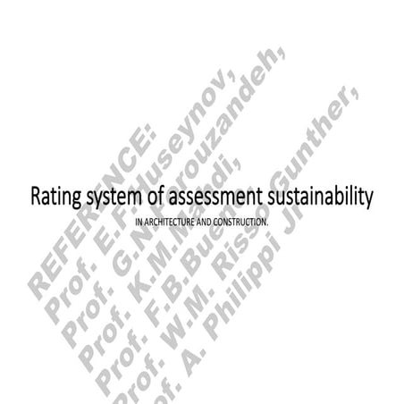 Rating system of assessing sustainability..pdf