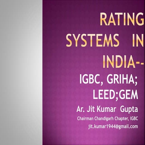 RATING SYSTEMS- IGBC, GRIHA, LEED--.pptx