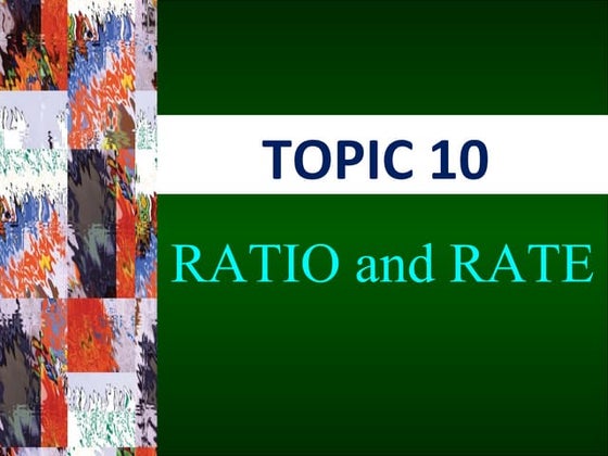 Ratios And Rates | PPT