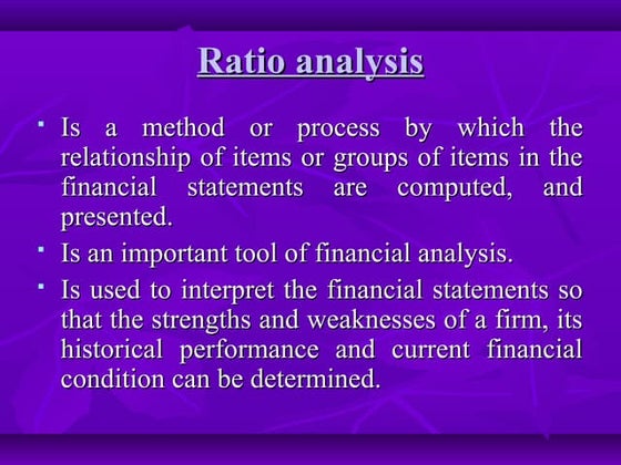 Ratio analysis techniques | PDF