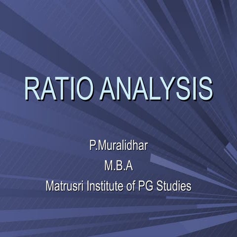 Ratioanalysis 100122051149-phpapp02 | PPT