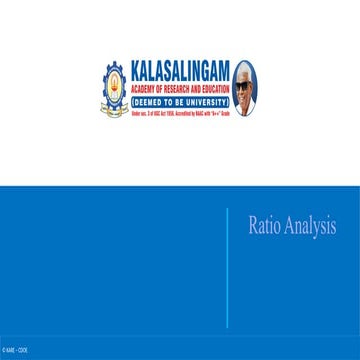 Management Accounting Ratio Analysis Ppt Pptx