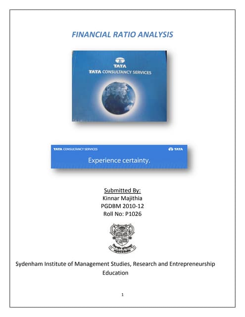 Analysis of Financial Statements of Tata Consultancy Services in 2020 | PDF