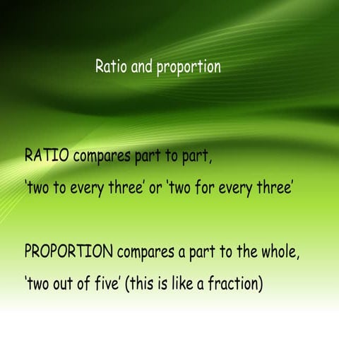 ratio_and_proportion presentation and discussion | PPT