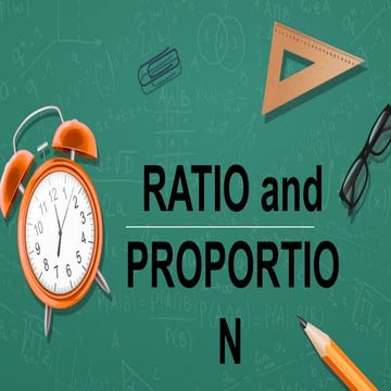 RATIO and PROPORTION for Mathematics Grade 6 | PPTX